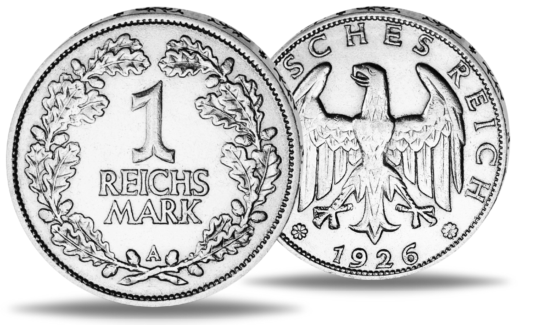 1 Reichsmark „Eichenlaub - A“ 1926 - Silber | Münzen-Versandhaus ...
