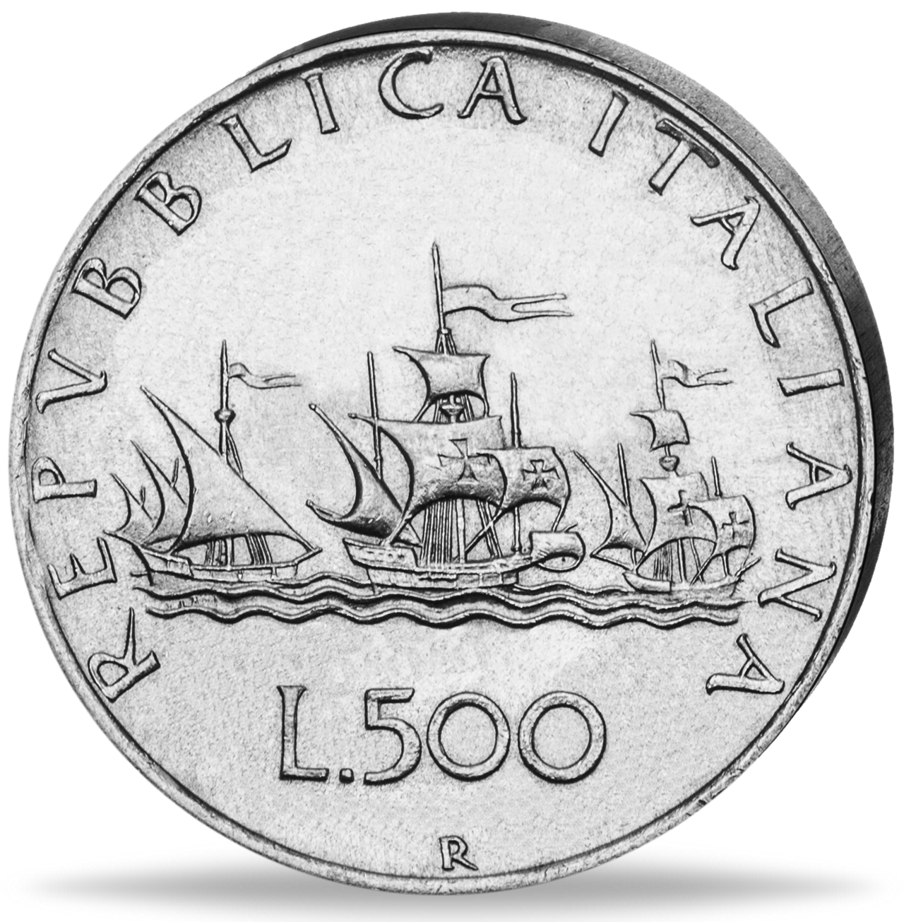 Italien, 500 Lire 1958-1967, Flotte von Christoph Kolumbus - Silber ...