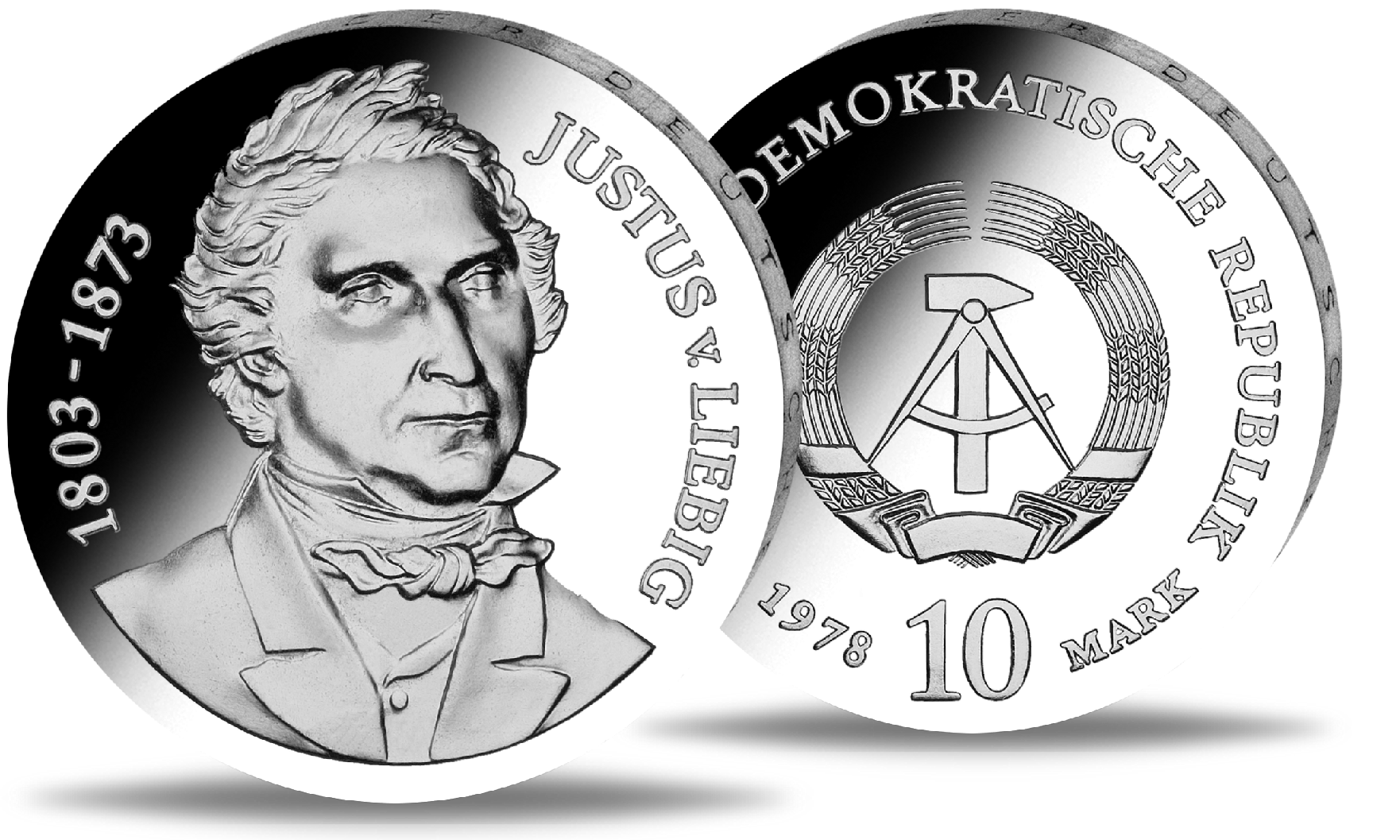 10 Mark der DDR „Justus von Liebig“ | Münzen-Versandhaus Emporium-Hamburg