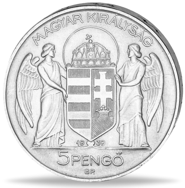 Ungarn, 5 Pengö 1939, Admiral Miklos Horthy - Silber | Münzen ...