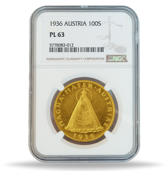 Republik Österreich, 100 Oesterreichische Schilling Magna Mater 1936 ...