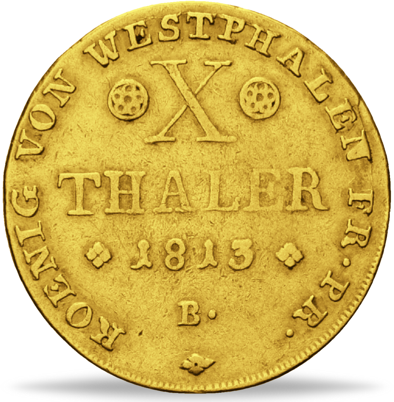 Königreich Westphalen, 10 Taler 1813 B, König Hieronymus Napoleon ...