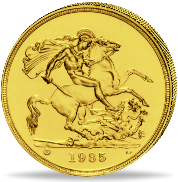 Großbritannien, 5 Pfund 1985, Königin Elisabeth II. - Gold | Münzen ... Großbritannien, 5 Pfund 1985, Königin Elisabeth II. - Gold | Münzen ...