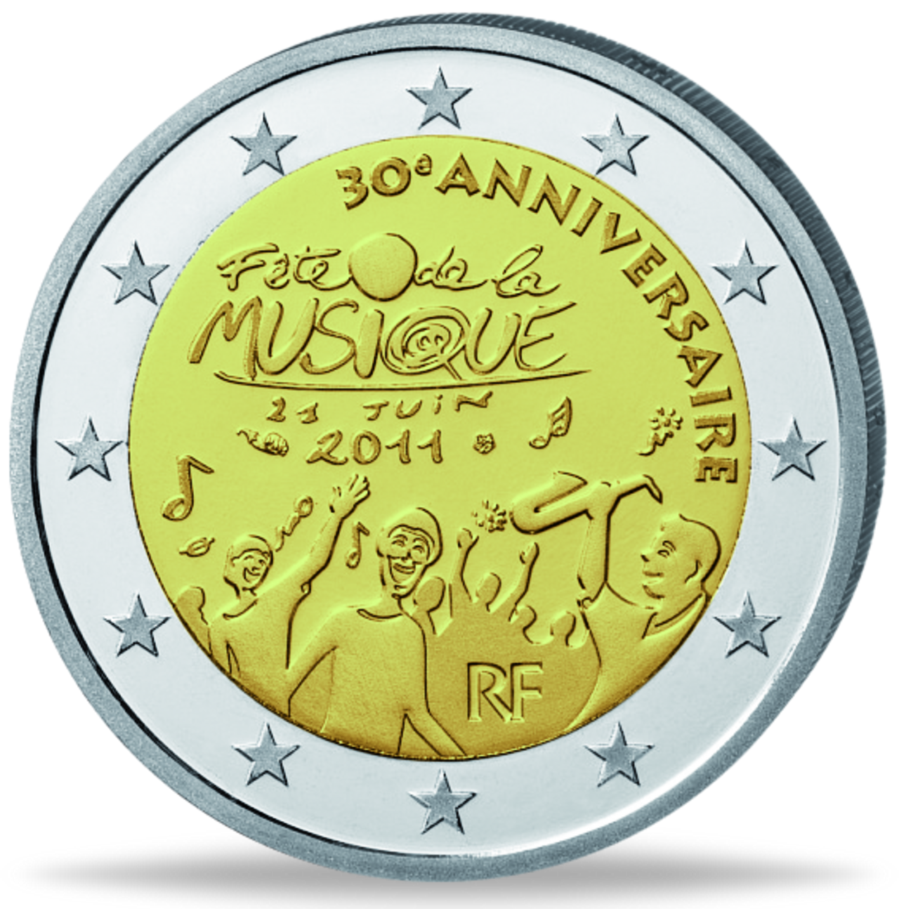 2 Euro Fête de la Musique | Münzen-Versandhaus Emporium-Hamburg