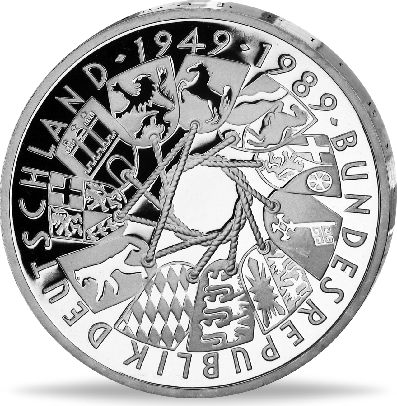 Bundesrepublik Deutschland, 10 Deutsche Mark 1989, 40 Jahre BRD ... Bundesrepublik Deutschland, 10 Deutsche Mark 1989, 40 Jahre BRD ...