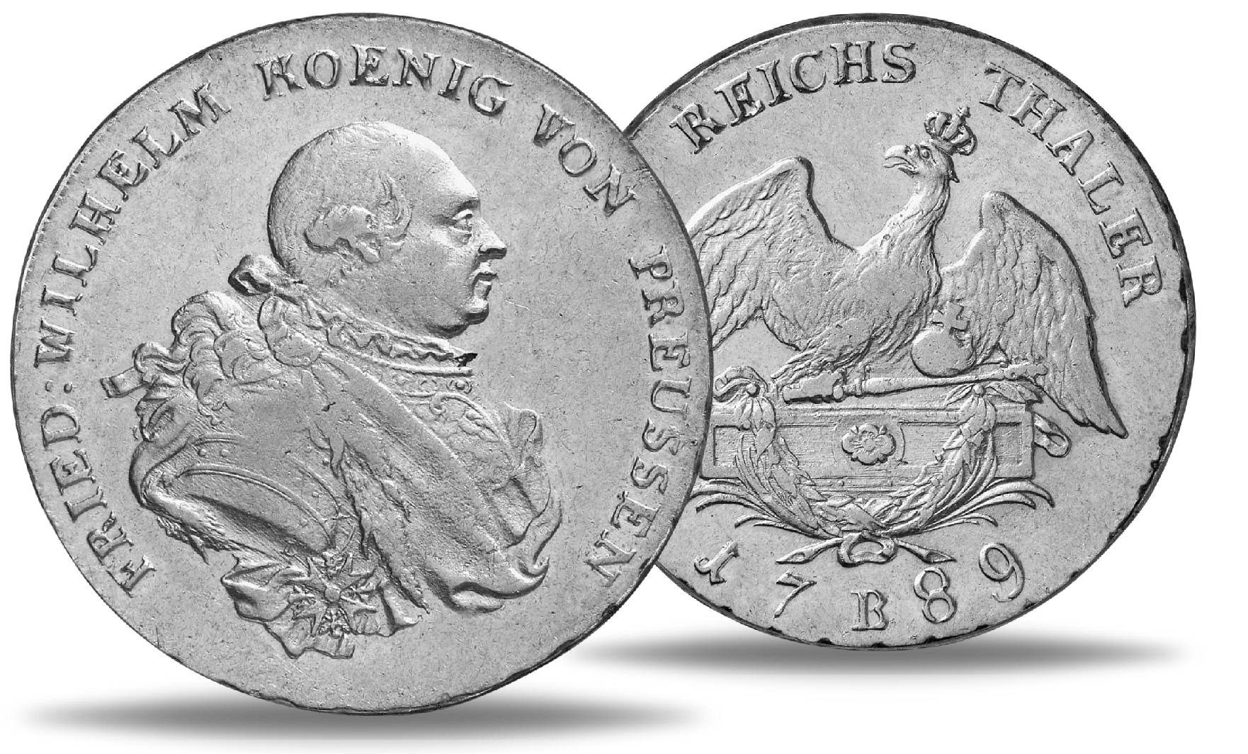 Königreich Preußen, Taler 1786-1791, König Friedrich Wilhelm II ...