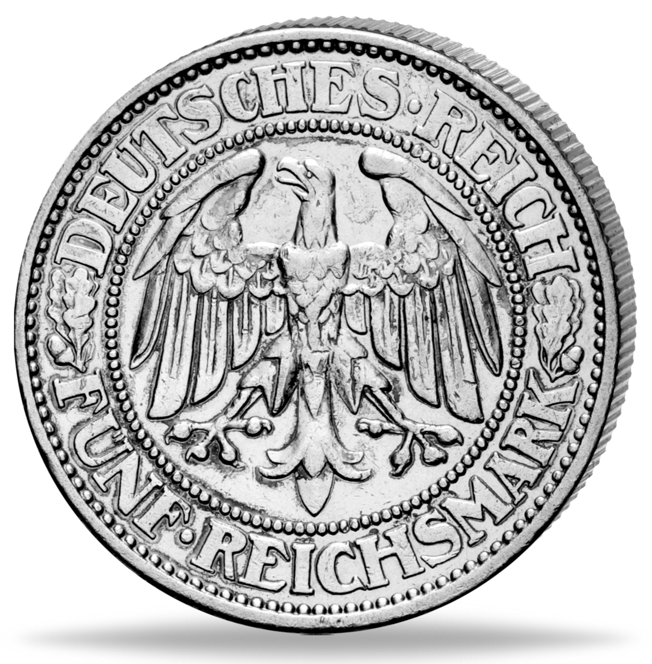 5 Reichsmark „Eichbaum - G“ 1929 Stempelglanz - Silber | Münzen ...