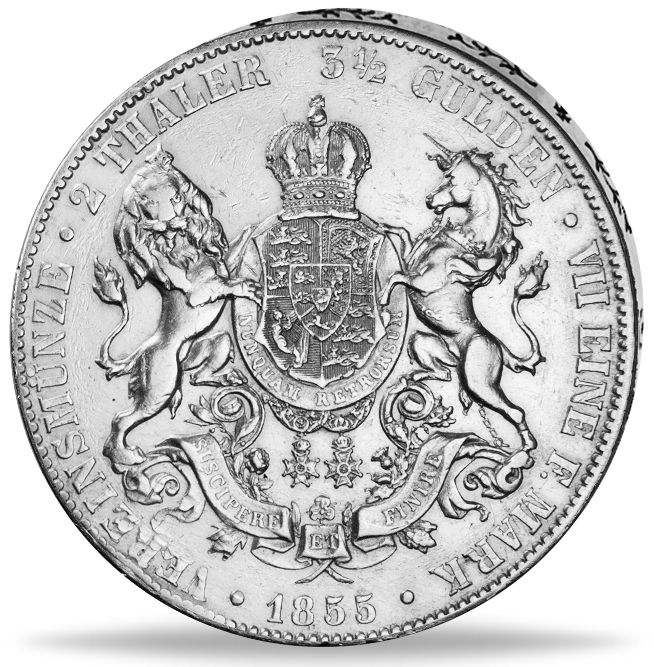 Königreich Hannover, Doppeltaler 1854-1855, König Georg V. (Thun 173 ...