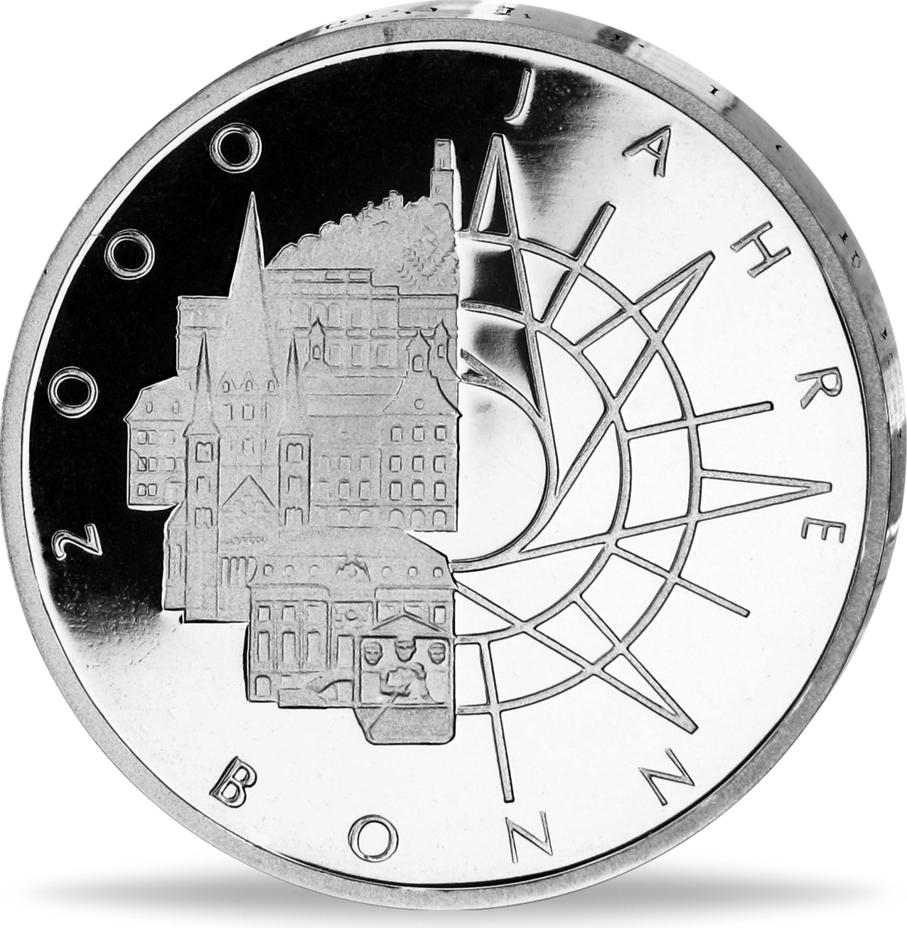 Bundesrepublik Deutschland, 10 DM 1989, 2000 Jahre Bonn - Silber ... Bundesrepublik Deutschland, 10 DM 1989, 2000 Jahre Bonn - Silber ...
