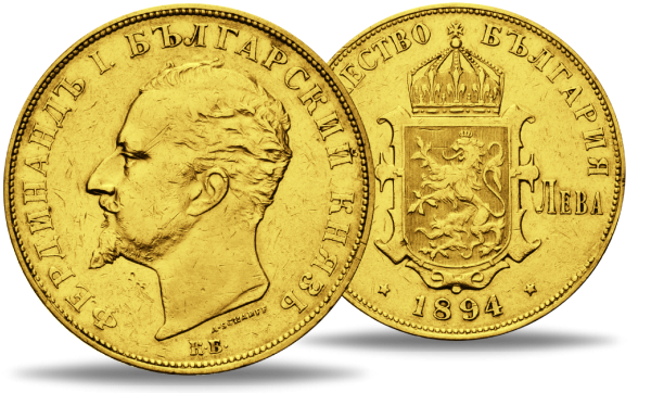 Bulgarien, 100 Lewa 1894 Ferdinand I. - Gold | Münzen-Versandhaus ...