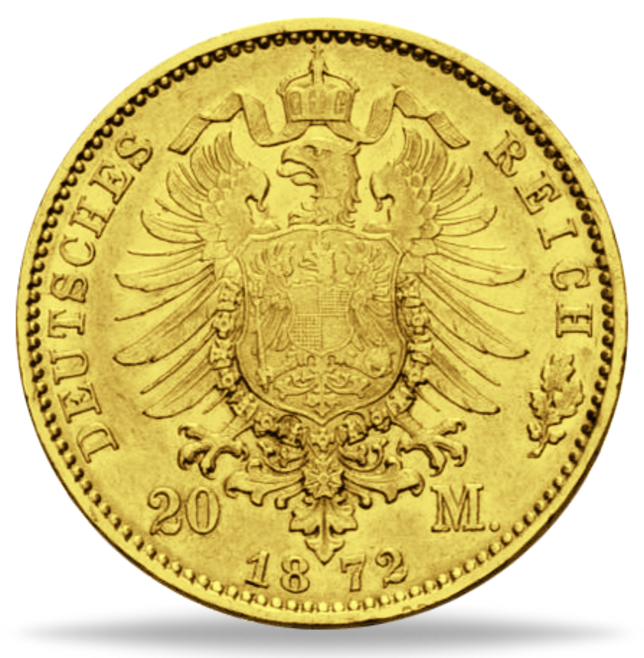Großherzogtum Hessen, 20 Mark 1872, Großherzog Ludwig III.(Jaeger 214 ...