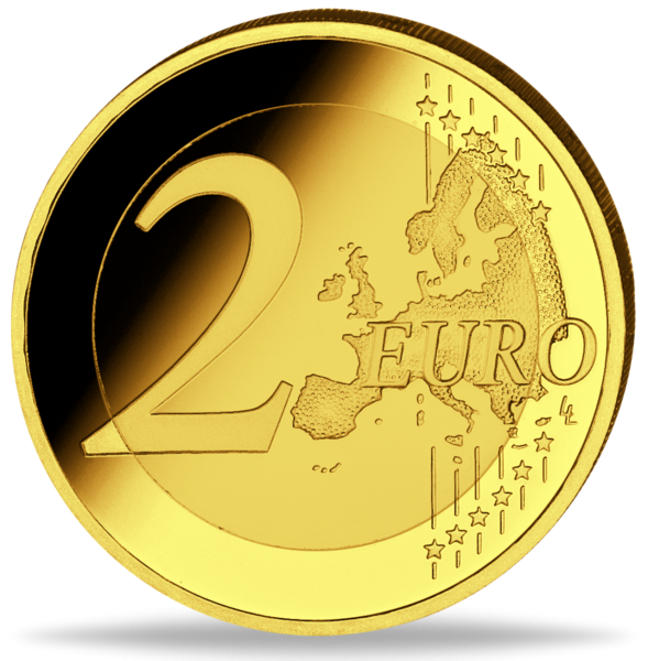 Goldene 2 Euro Münze