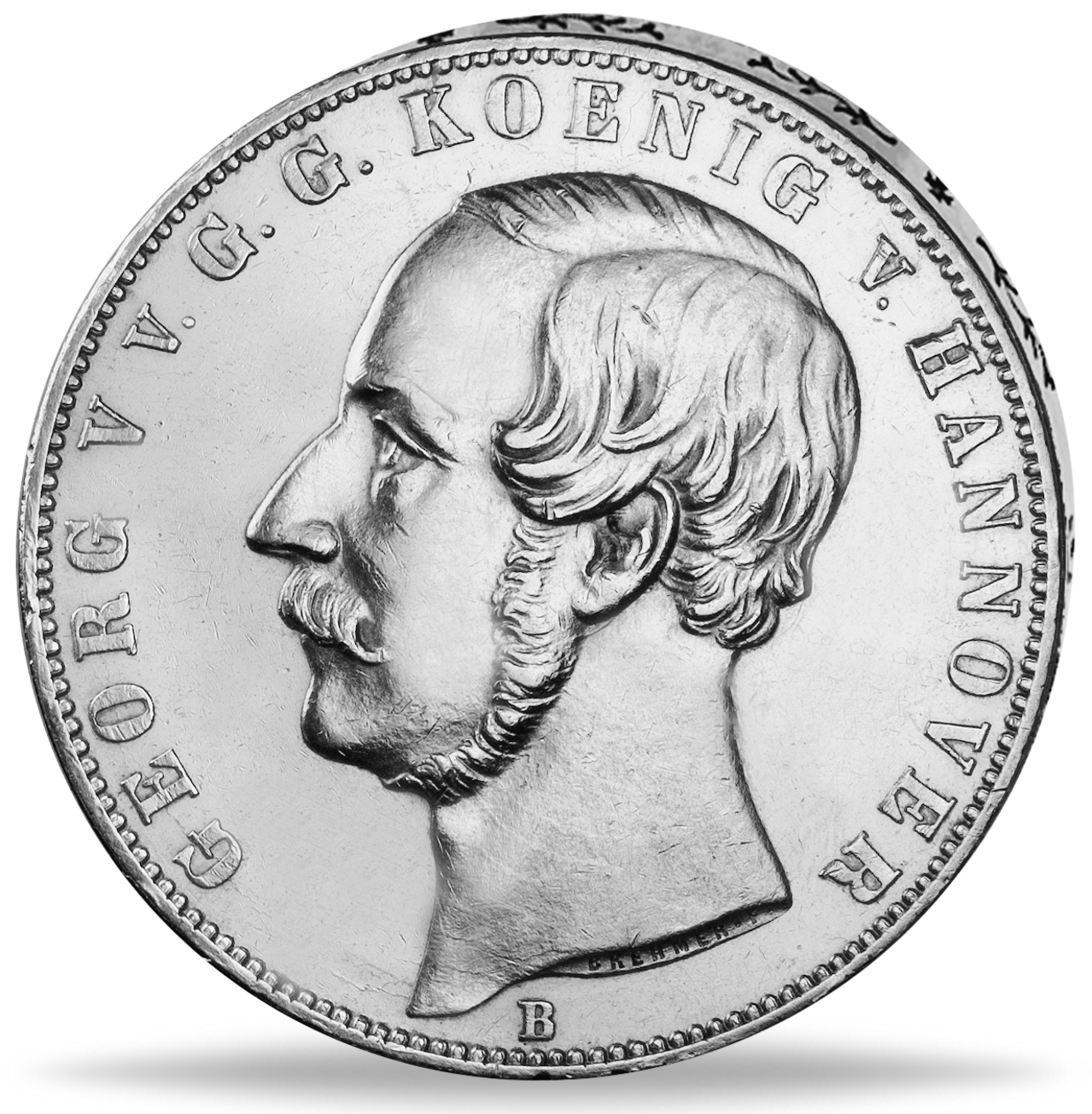 Königreich Hannover, Doppeltaler 1854-1855, König Georg V. (Thun 173 ...