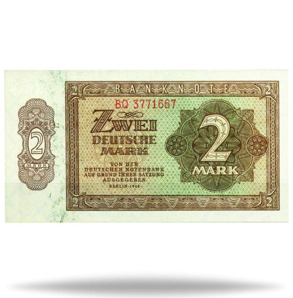 DDR, 2 Mk Banknote 1948 | Münzen-Versandhaus Emporium-Hamburg