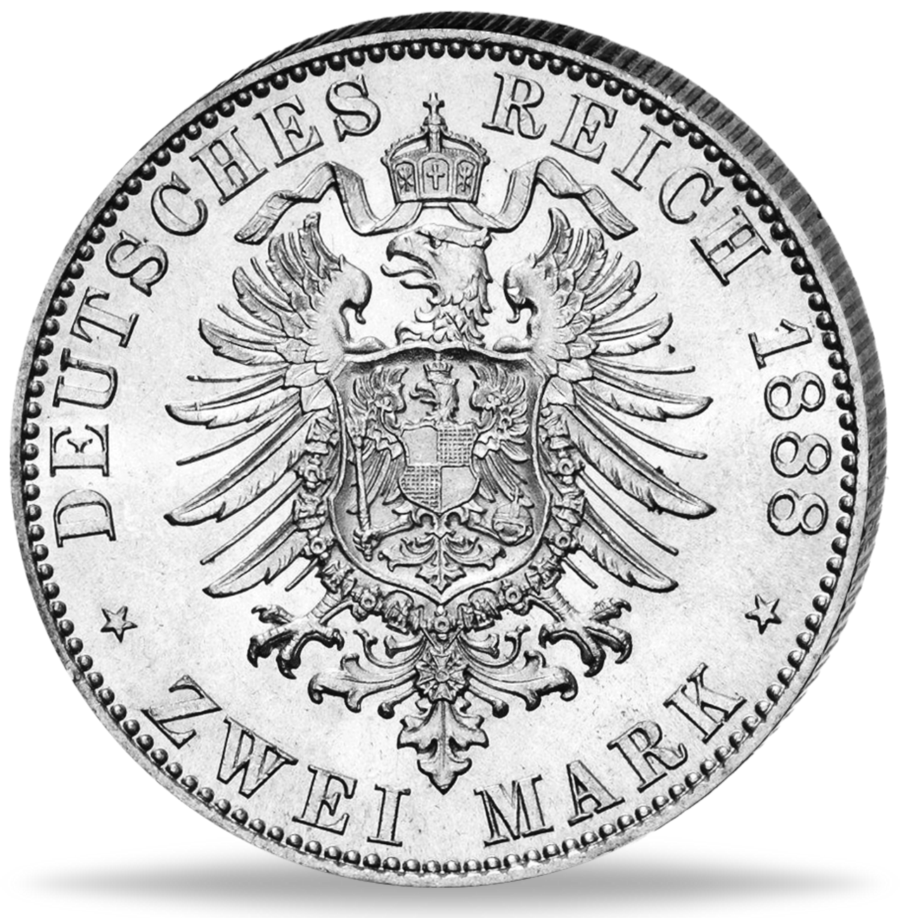 Königreich Preußen, 2 Mark 1888, Kaiser Friedrich III. (Jaeger 98 ...