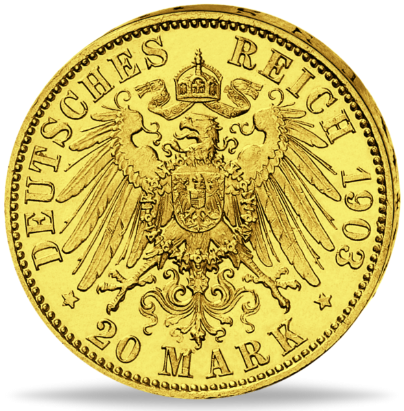 Fürstentümer Waldeck und Pyrmont, 20 Mark 1903, Fürst Friedrich (Jäger ...