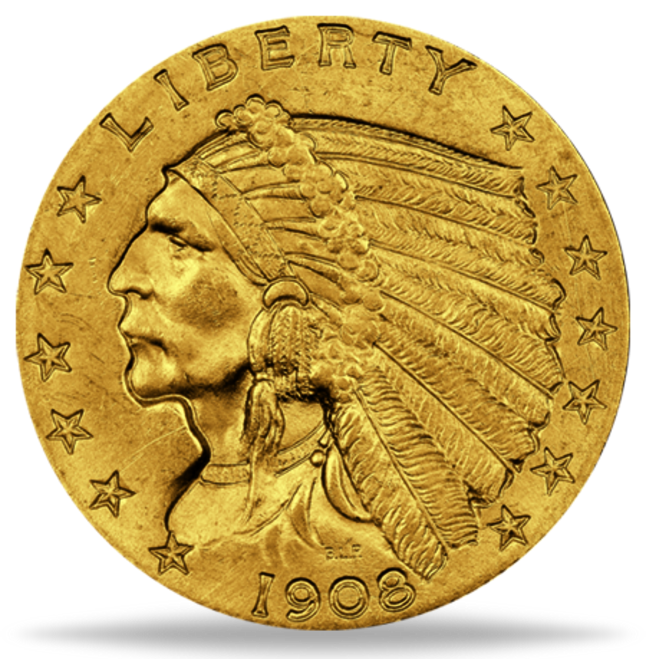 USA, 2,5 Dollar Indian Head 1908 - Gold | Münzen-Versandhaus Emporium ...