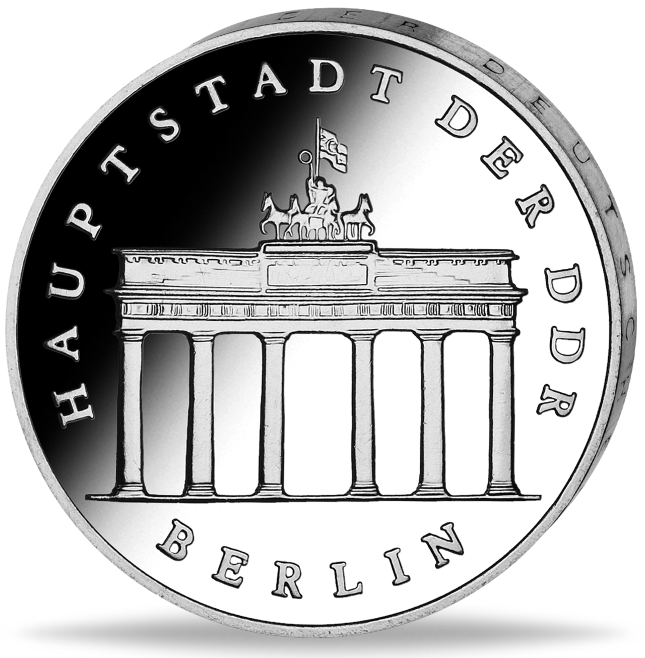 DDR, 5 Mark 1987, Brandenburger Tor - Polierte Platte | Münzen ...