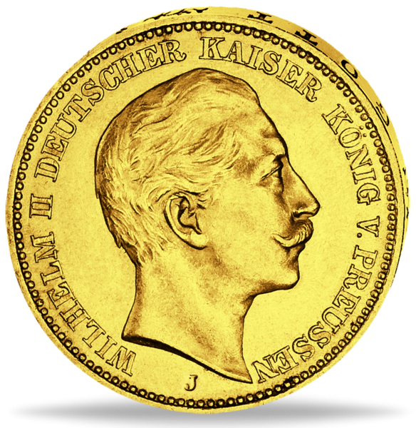 Königreich Preußen, 20 Mark 1912 J, Kaiser Wilhelm II. (Jaeger 252 ...