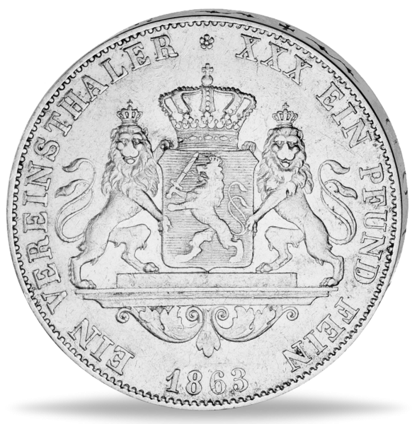 Großherzogtum Hessen-Darmstadt, Vereinstaler 1857-1871, Großherzog ...