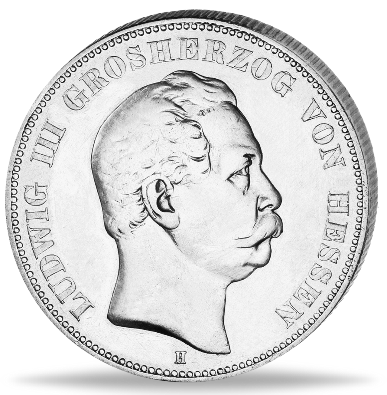 Großherzogtum Hessen, 2 Mark 1877, Großherzog Ludwig III. (Jaeger 66 ...