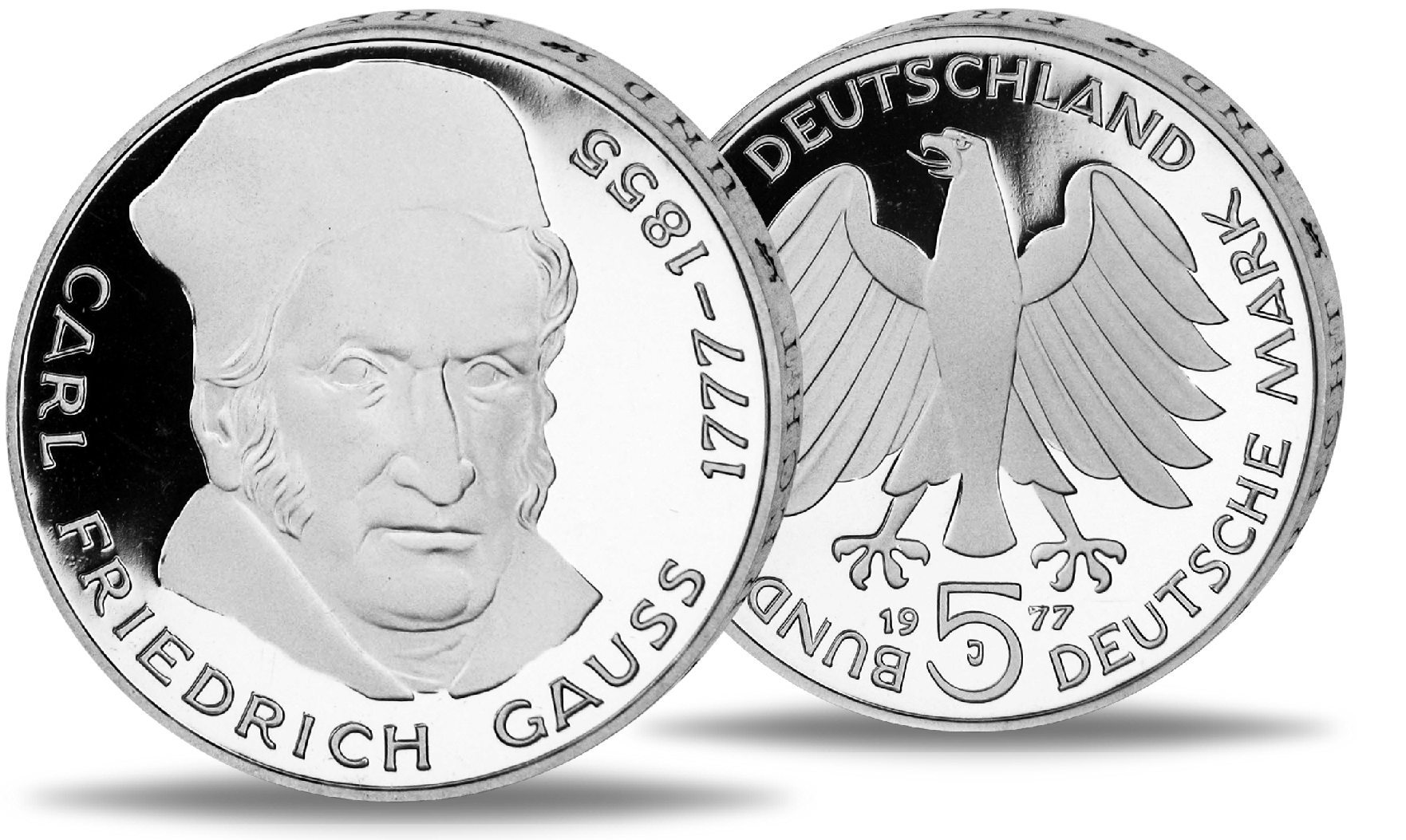 5 Deutsche Mark Carl Friedrich Gauß - Silber | Münzen-Versandhaus ...